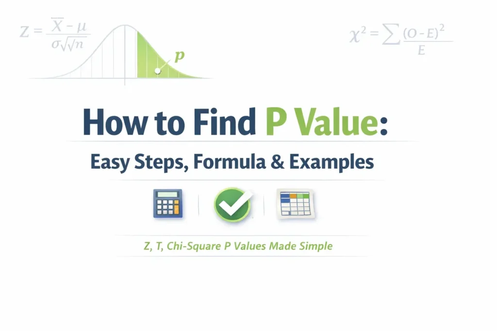 How To Find P Value: Easy Steps, Formula & Examples