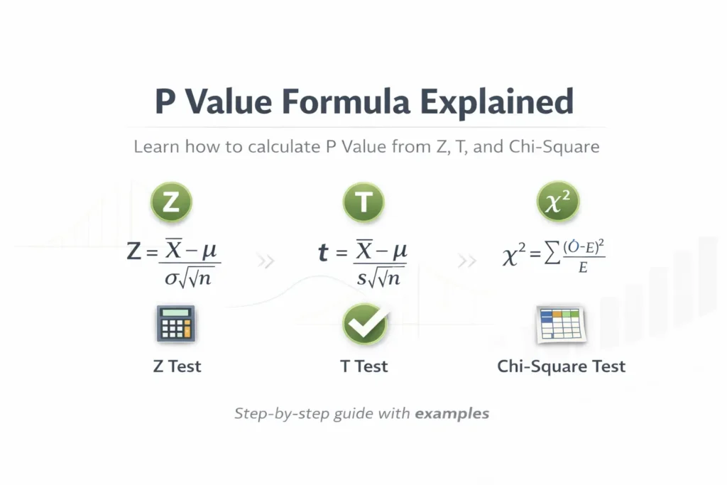 How To Find P Value: Easy Steps, Formula & Examples